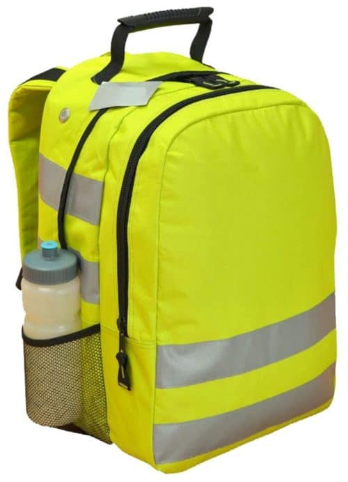 Hi Vis Backpack in Lime with Reflective Tape - NZ Survivor